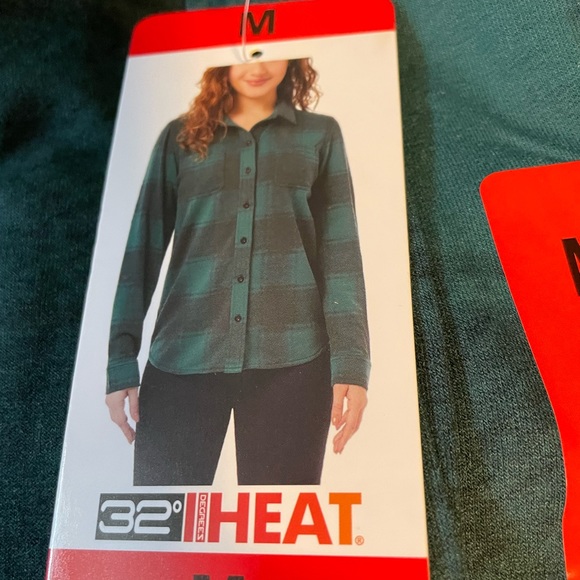 32 Degrees | Tops | 32 Heat Womens Green Black Plaid Lightweight Flannel Shirt Small Med Sizes ...
